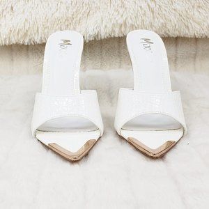 Mixx Shuz | Shoes | Venus White Slip On Pointy Toe High Heel Slides ...